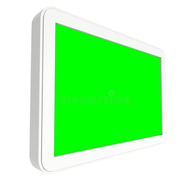 Tablet Pc Computer with Green Screen Chroma Key Stock Illustration ...