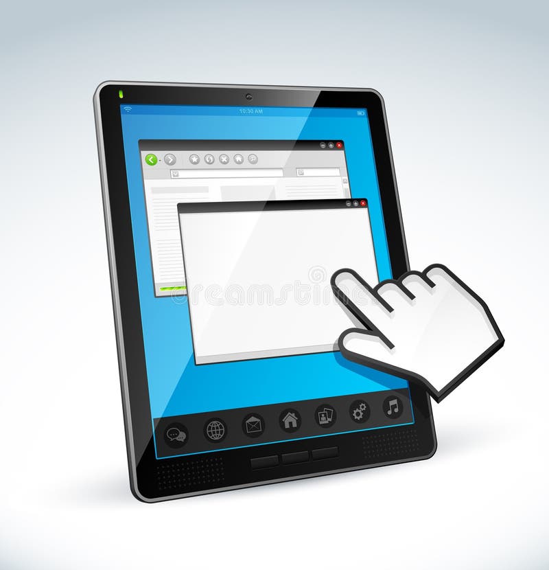 Laptop stock vector. Illustration of computer, mobile - 7298032