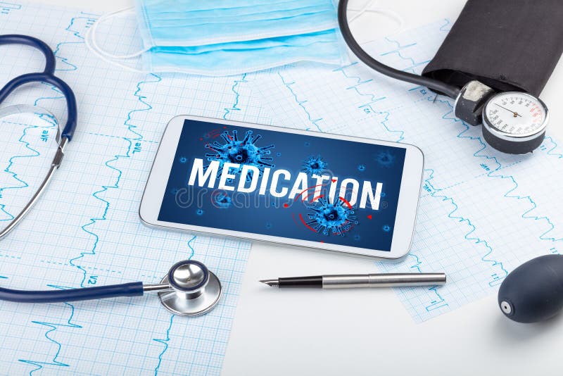 Tablet Pc and Doctor Tools on White Surface Stock Photo - Image of ...