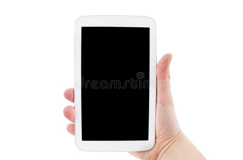 Tablet Pc with Empty Black Display. Vertical Comp Stock Photo - Image ...