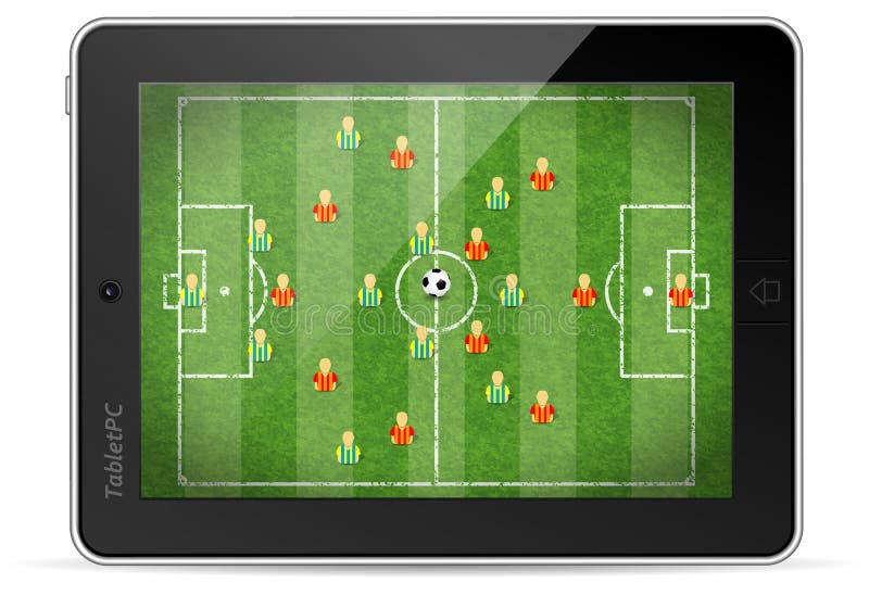 Tablet PC with Football Game Stock Vector - Illustration of graphic ...