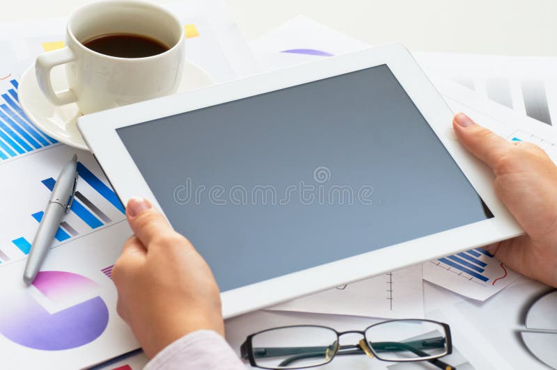 Tablet pc stock image. Image of professional, woman, decisions - 22967403