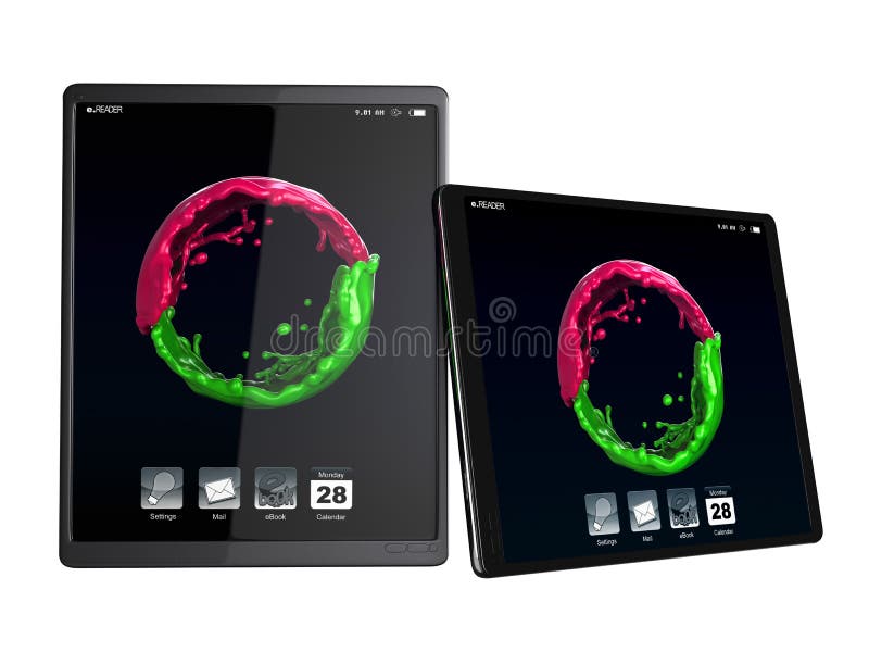 Tablet Pc Horizontal and Vertical Stock Illustration - Illustration of ...