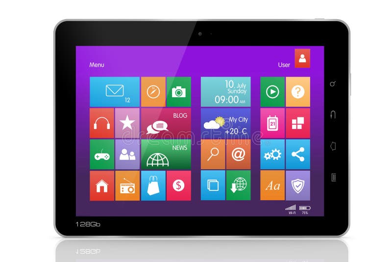 Tablet PC stock illustration. Illustration of portable - 30783651