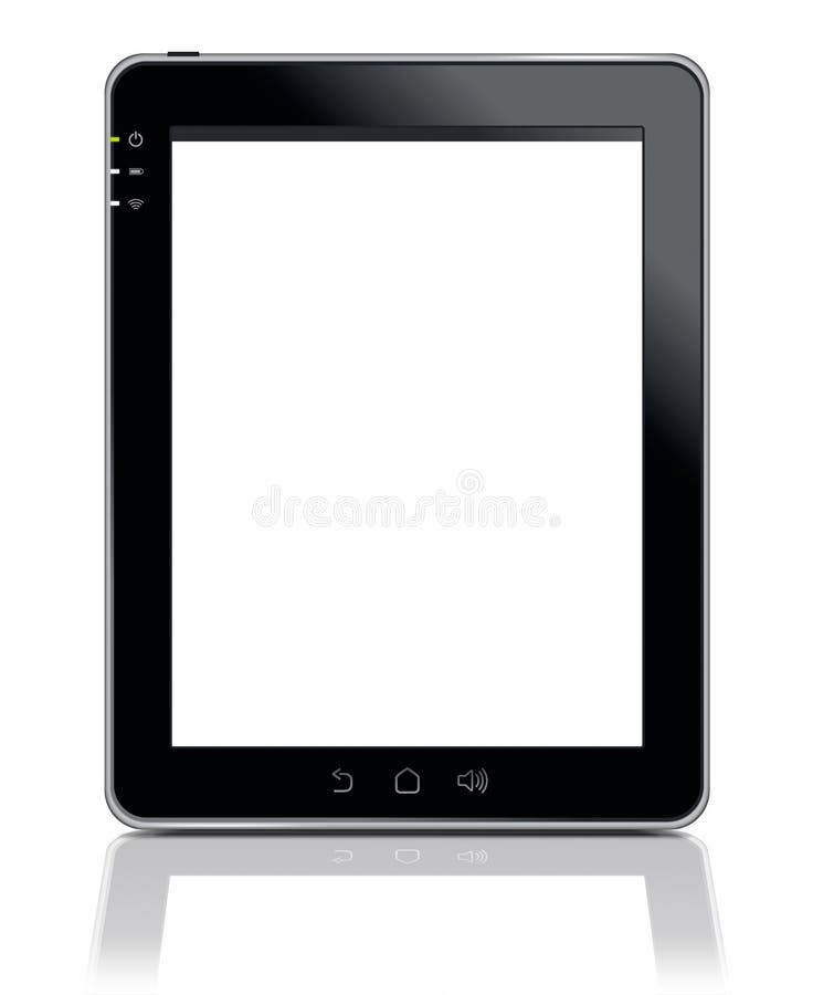 Tablet PC Isolated on White Stock Illustration - Illustration of medium ...