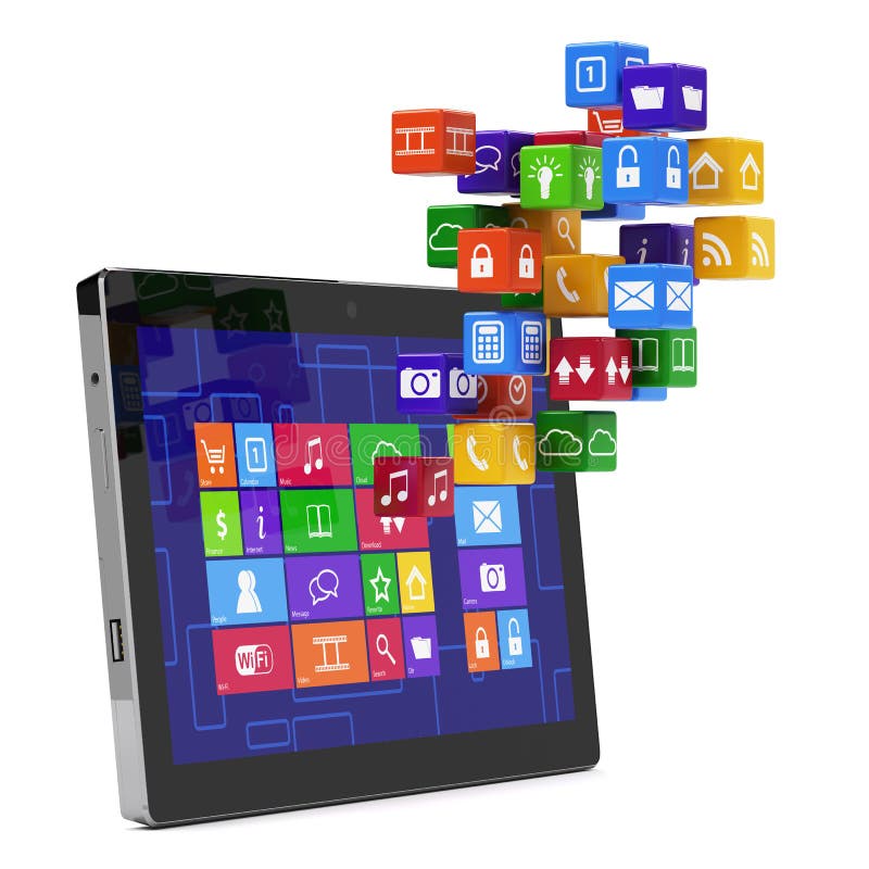 Tablet Pc Interface. Website Design Template. Stock Vector ...