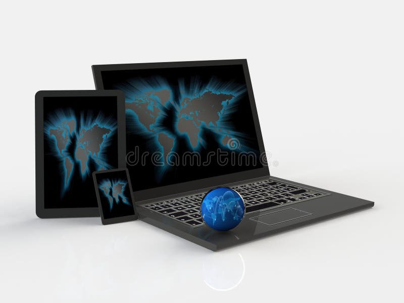 Tablet Pc, Mobile Phone and Different Digital Devices Stock ...