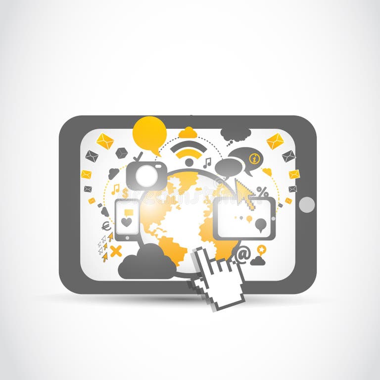 Tablet pc new technologies stock vector. Illustration of palmtop - 33309993