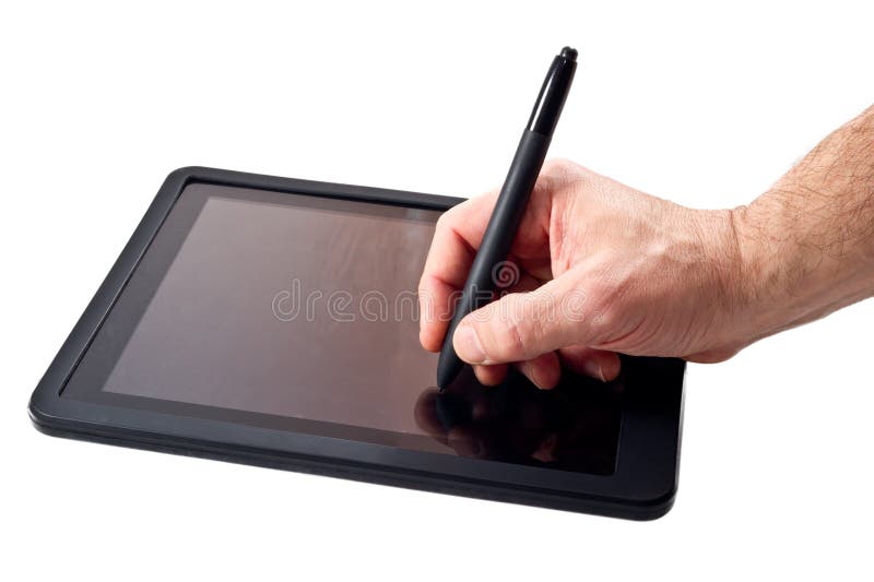 Tablet pc and pen stock photo. Image of education, holding - 30248990