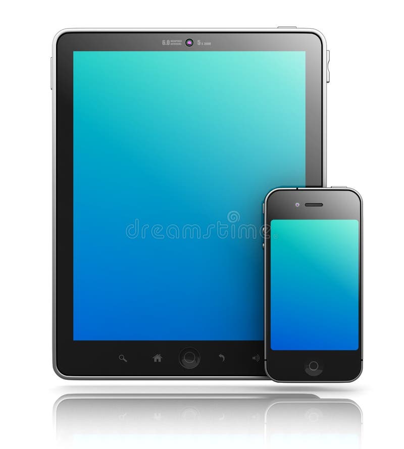 Tablet Pc and Smartphone stock illustration. Illustration of computers ...
