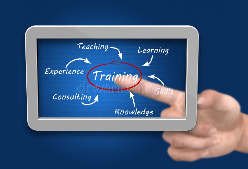 Education Concept: Blue Training on Digital Background Stock Photo ...