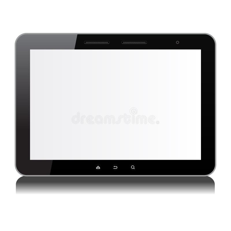 Tablet PC stock vector. Illustration of touch, reflection - 39925712