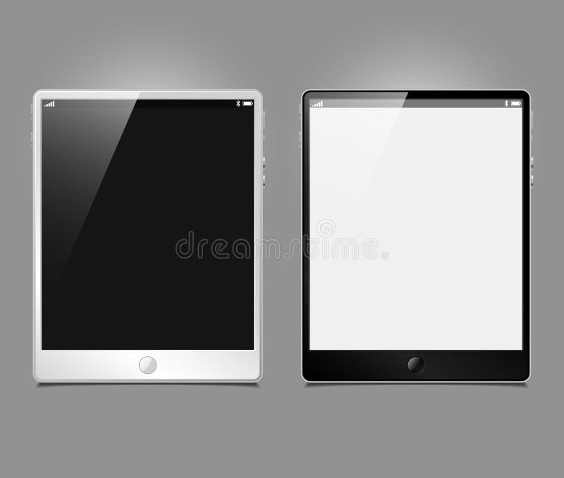 Tablet pc, vector model stock vector. Illustration of button - 25495793