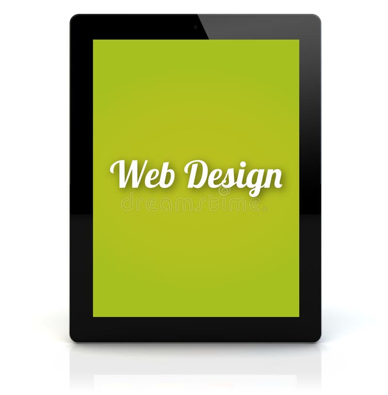 Tablet pc web design stock illustration. Illustration of strategy ...