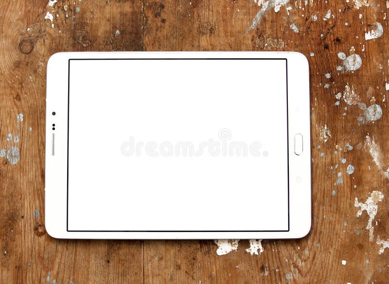 Tablet Pc with White Screen Stock Photo - Image of smartphone, digital ...