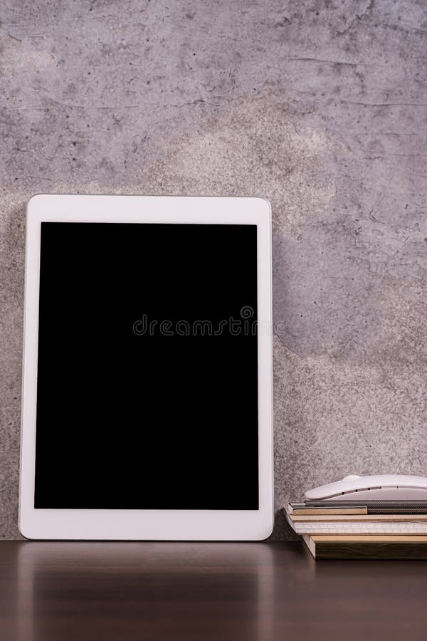 Tablet Pc in Workplace with Copy Space Stock Image - Image of office ...