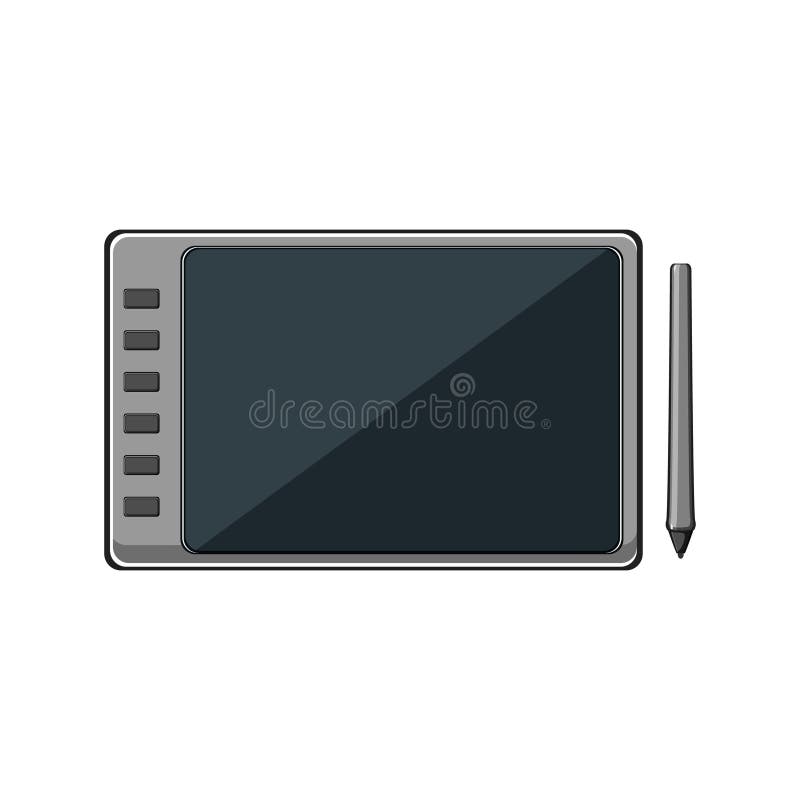 Tablet Pen Display Cartoon Vector Illustration Stock Vector ...