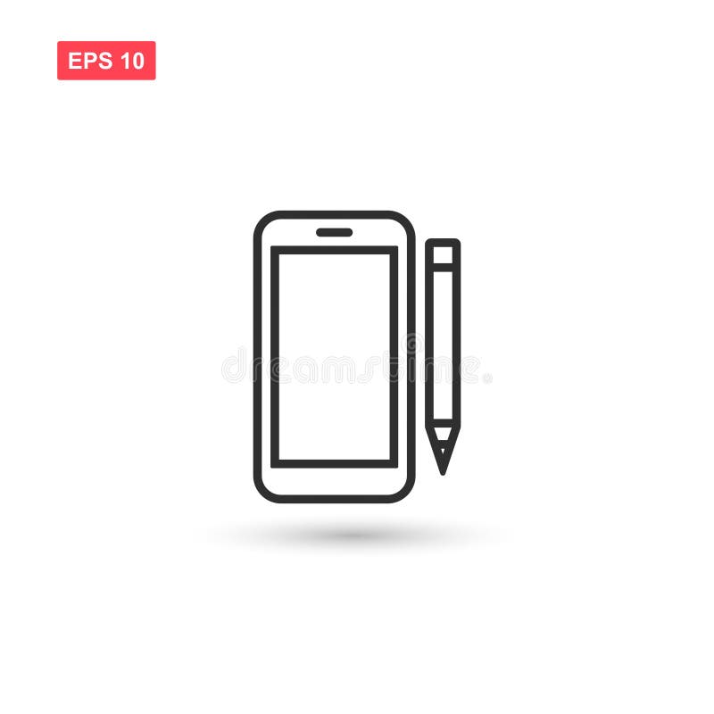 Tablet Pen Icon Vector Design Isolated 3 Stock Vector - Illustration of ...