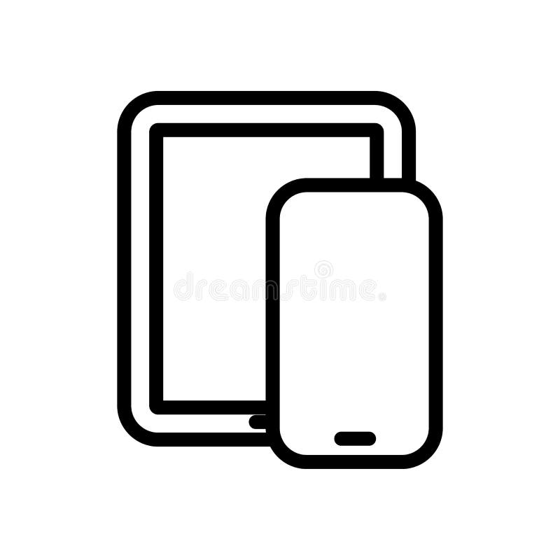 Tablet Icon stock vector. Illustration of desktop, symbol - 194443699