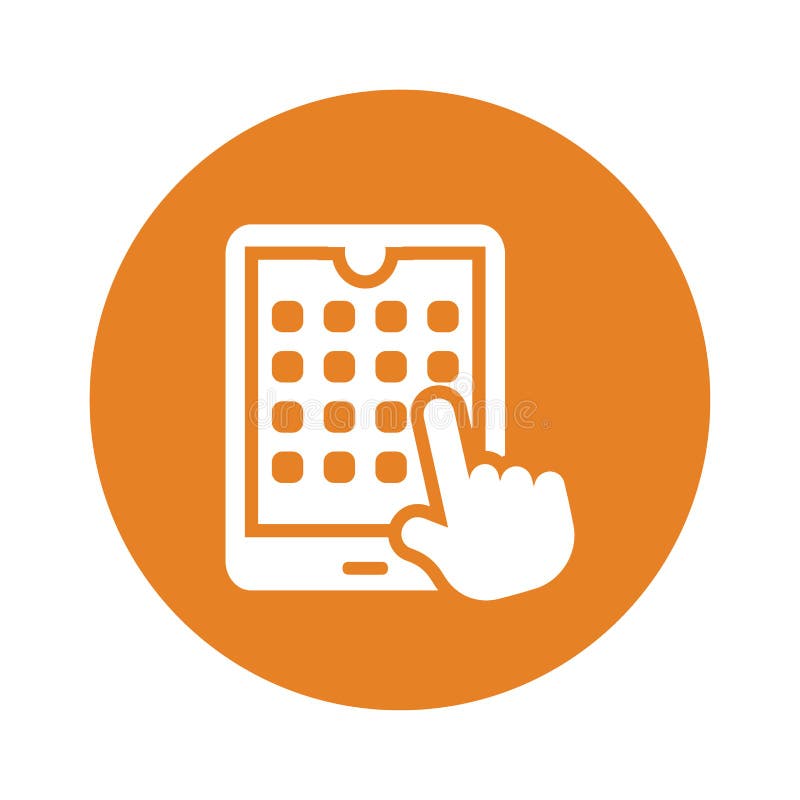 Mobile Touch, Gesture Screen Outline Icon. Line Art Vector Stock ...