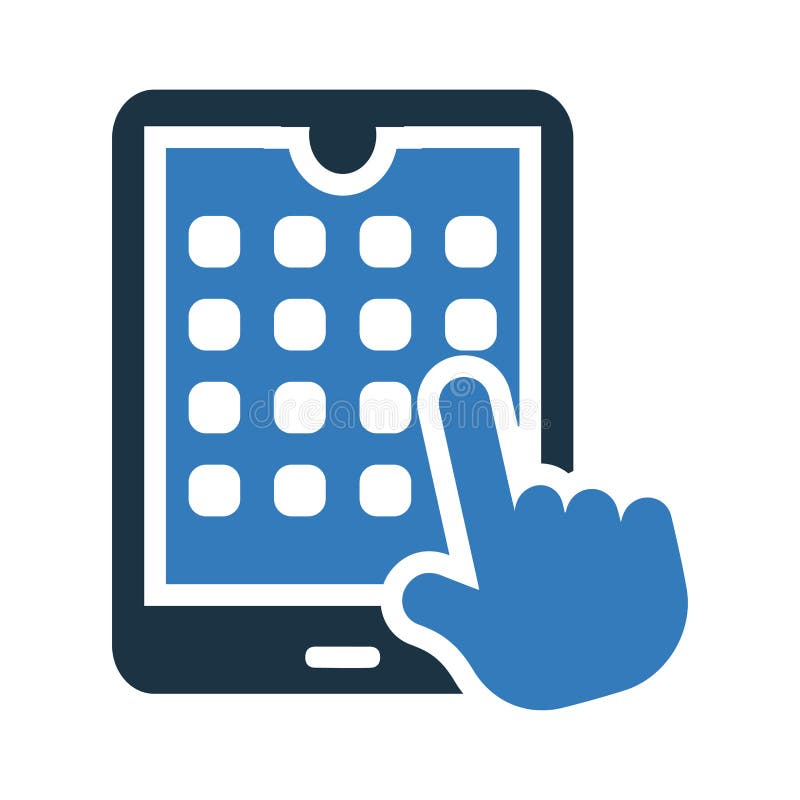 Tablet Phone, Touch Pad Icon Stock Vector - Illustration of icon ...