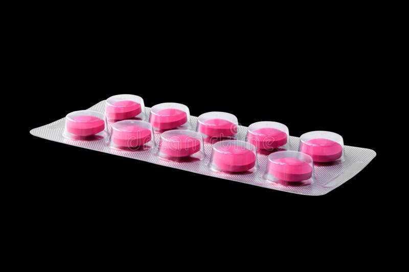 10 Tablet Pink Drugs Package Isolated Stock Image - Image of ibuprofen ...