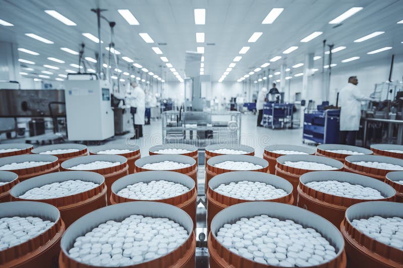 Tablet Production at a Pharma Facility Stock Image - Image of dosage ...