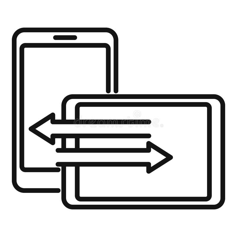 Tablet Remote Control Icon, Outline Style Stock Vector - Illustration ...