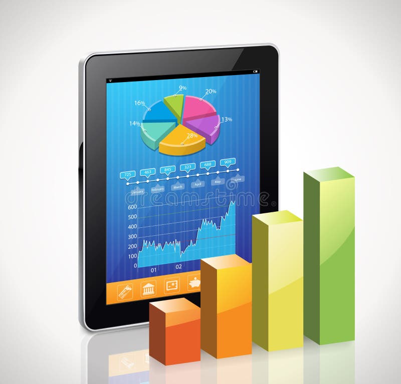 Tablet - report 2 stock vector. Illustration of annual - 40318067