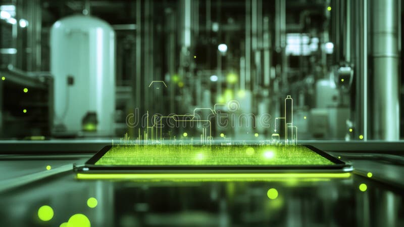 A Tablet Resting on a Factory Surface Showcasing a Course on ...
