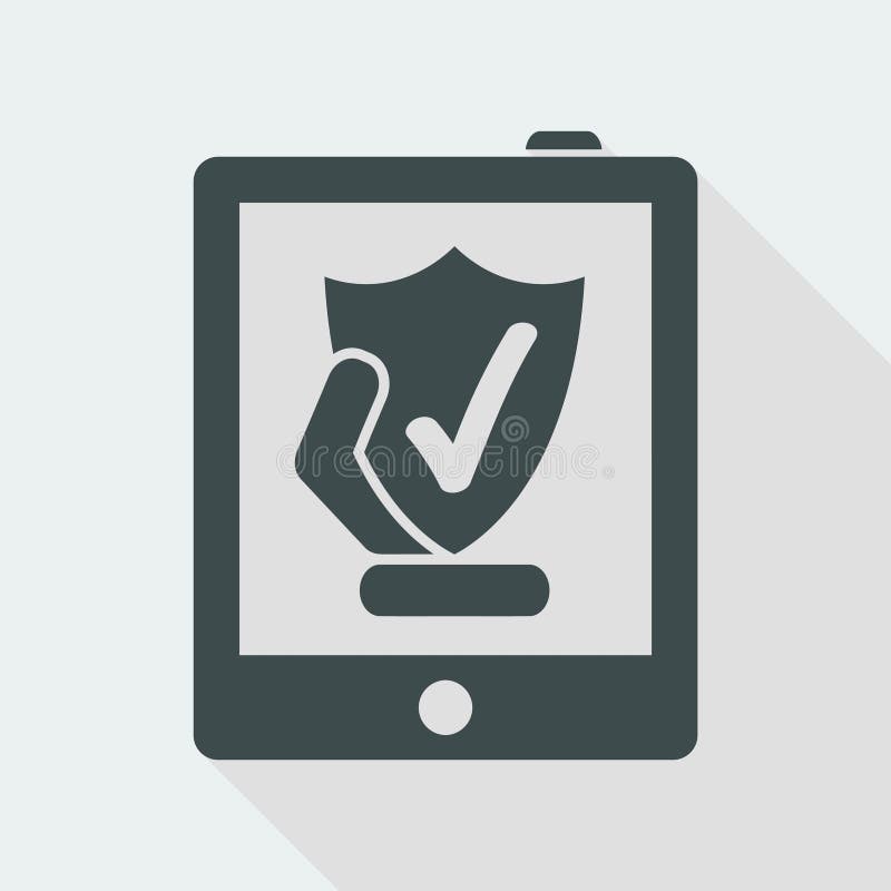 Tablet safety stock vector. Illustration of button, hacker - 117818934