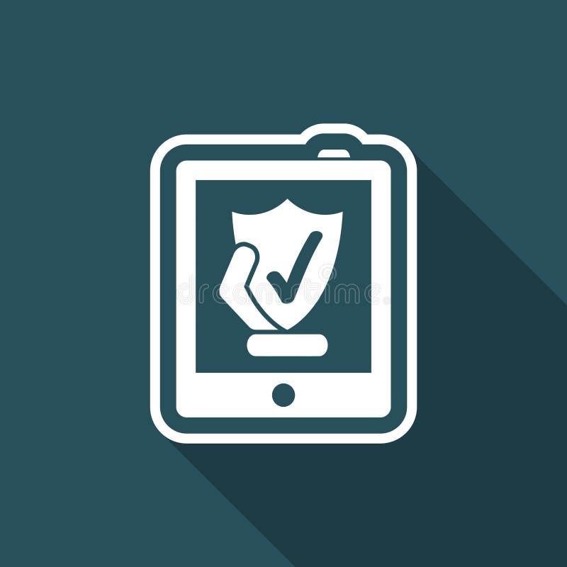 Tablet safety stock vector. Illustration of lock, risk - 118520568