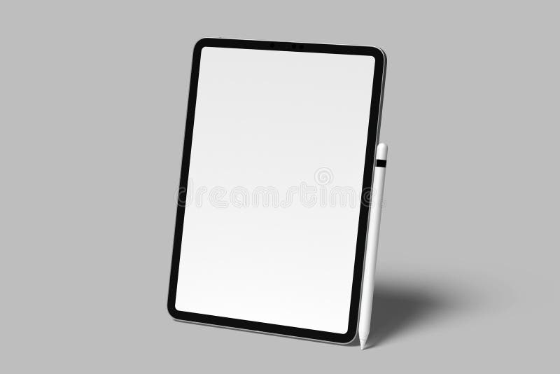 Tablet Screen Blank Mockup Design Modern Stock Illustration ...