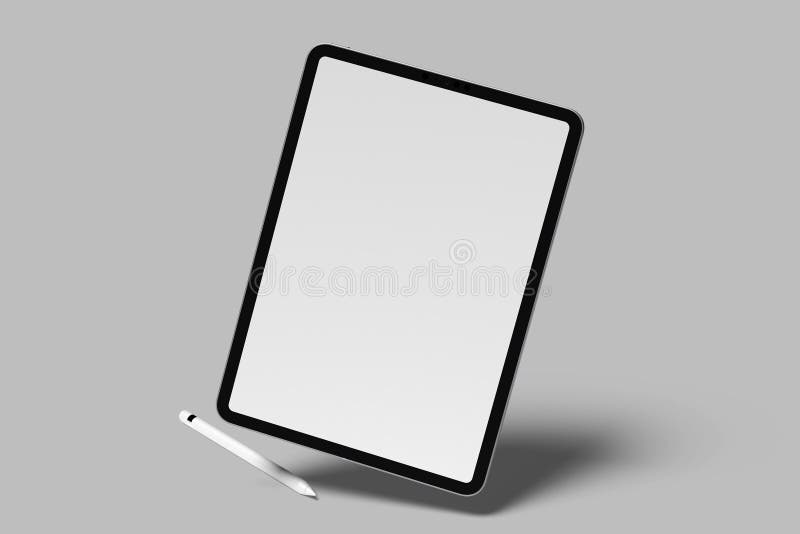 Tablet Screen Blank Mockup Design Modern Stock Image - Image of ...