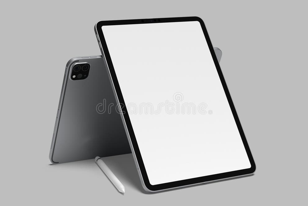Tablet Screen Blank Mockup Design Modern Stock Photo - Image of ...