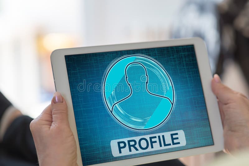Profile Concept on a Tablet Stock Photo - Image of digital, profile ...