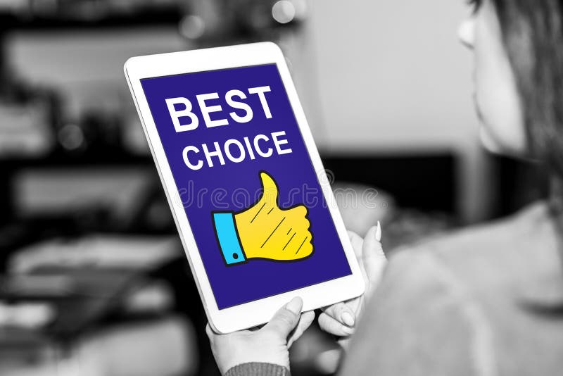 Best Choice Concept on a Tablet Stock Photo - Image of shop, sale ...