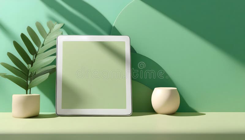 Tablet Screen Displaying E-commerce Product Page, Realistic Shadows, 3D ...