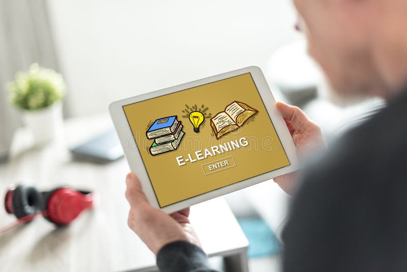 E-learning Concept on a Tablet Stock Photo - Image of learn, learning ...