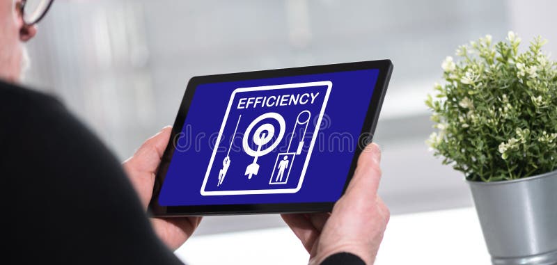 Efficiency Concept on a Tablet Stock Image - Image of speed, efficient ...