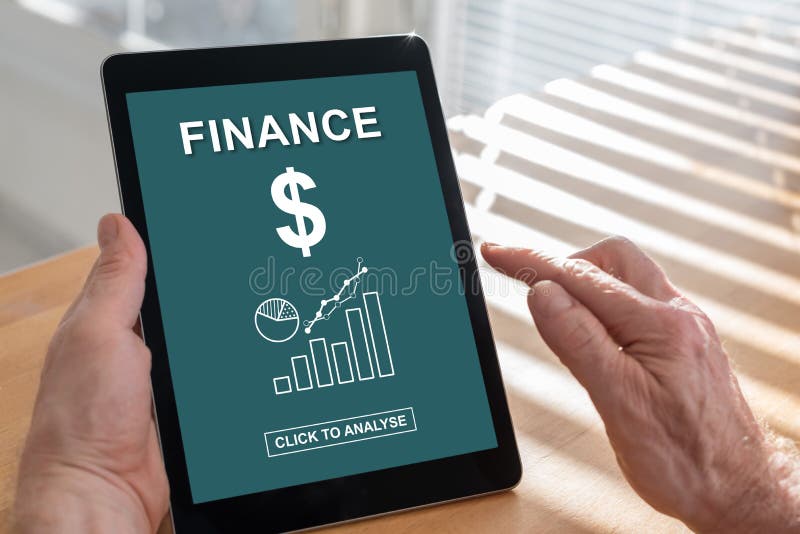 Finance Concept on a Tablet Stock Image - Image of report, increase ...