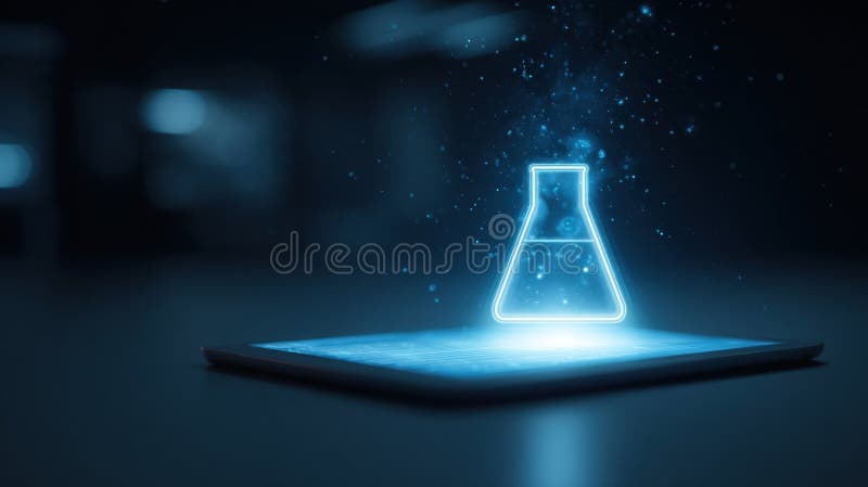 Tablet Screen Displaying Glowing Poison Prevention App Icon in Dark ...