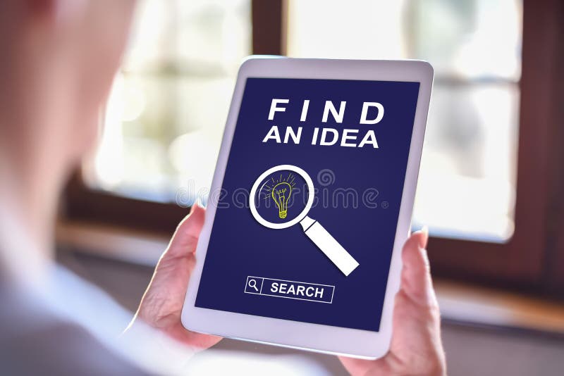 Idea Search Concept on a Tablet Stock Photo - Image of concept ...