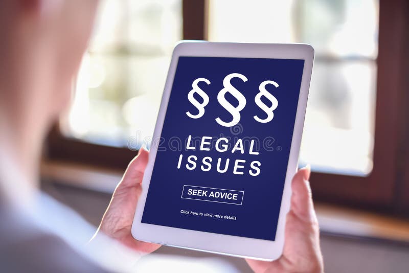 Legal Issues Concept on a Smartphone Stock Image - Image of mobile ...