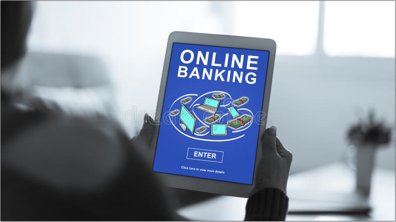 Online Banking Concept on a Tablet Stock Photo - Image of tablet ...