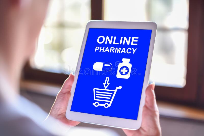 Online Pharmacy Concept on a Tablet Stock Photo - Image of concept ...