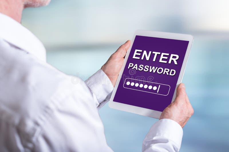 Password Concept on a Tablet Stock Image - Image of technology, tablet ...