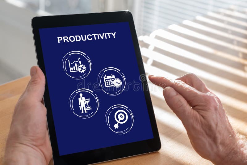 Productivity Concept on a Tablet Stock Photo - Image of concept ...