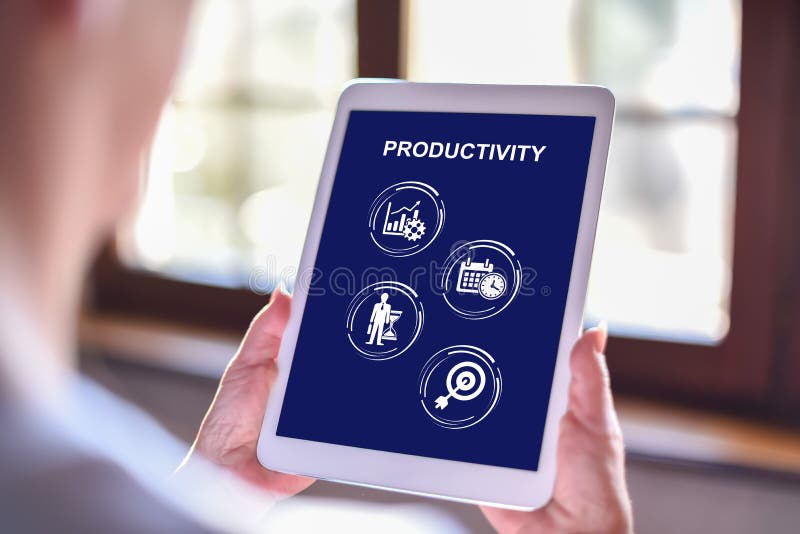 Productivity Concept on a Tablet Stock Image - Image of success, plan ...