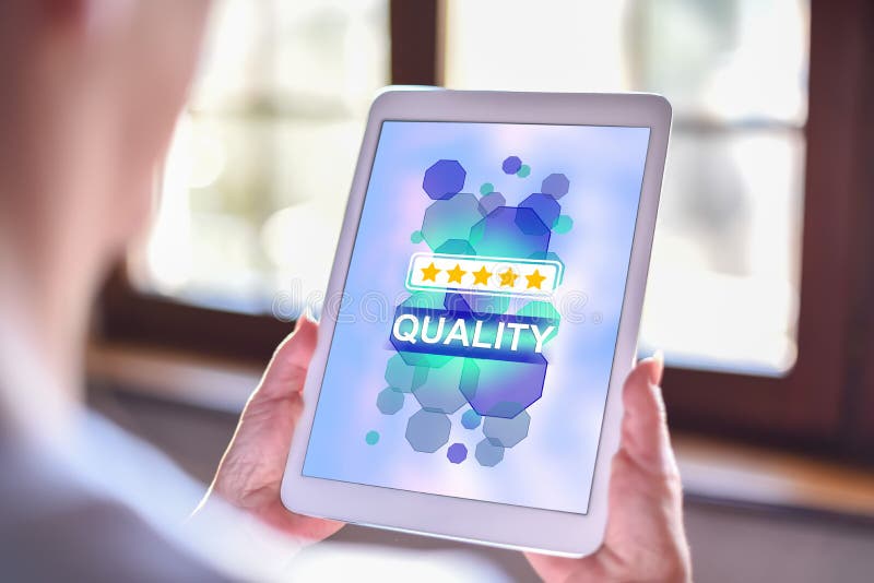 Quality Concept on a Tablet Stock Image - Image of five, winner: 168702041
